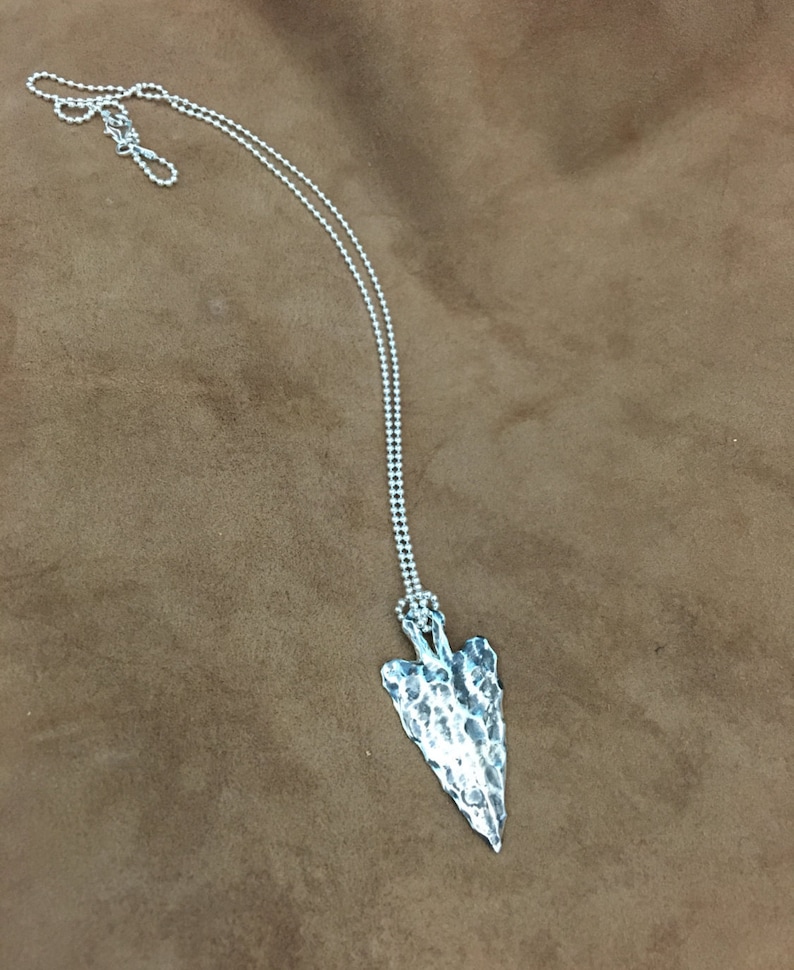 Arrowhead Necklace- Solid 925 Sterling Silver Arrowhead Pendant ...
