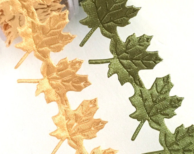 Satin Leaves Trim Satin Cutouts Leaves Garland Fall - Etsy