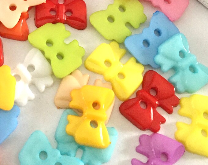 24 Pcs,bow Buttons,acrylic Button,colorful Buttons,two Hole Button ...