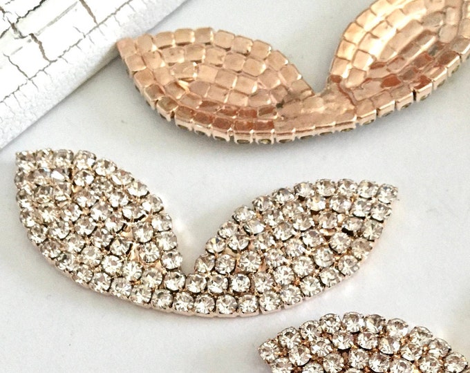 5 Pcs,bunny Ears Rhinestones,metal Bunny Ears,findings,embellished ...