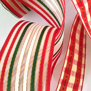 Christmas Ribbon,plaid Ribbon,holiday Ribbon,craft Ribbon,embellished ...