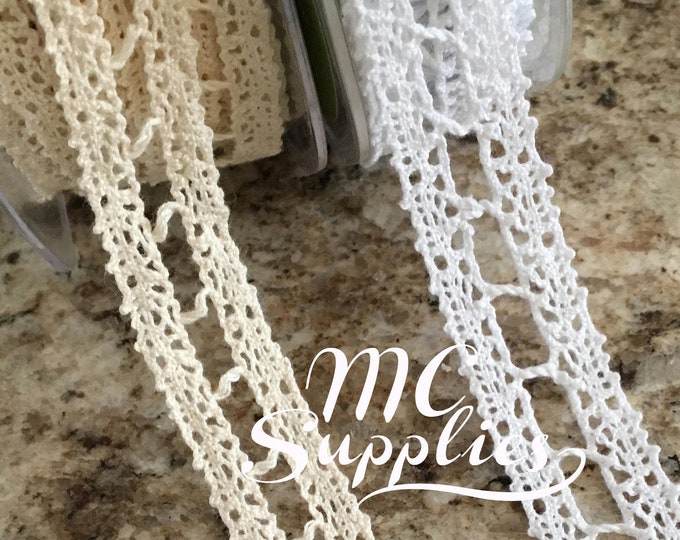 1-15 Yds,crocheted Lace,cotton Lace,fabric Lace,craft Ribbon,lace by ...