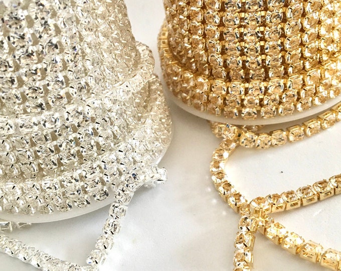 Gold Chain,rhinestone Chain,silver Chain,rhinestone Trim,chain ...