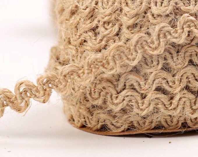 5 Yds,jute Ribbon,wavy Jute Trim,bicolor Ribbon, Ribbon,rustic Ribbon ...