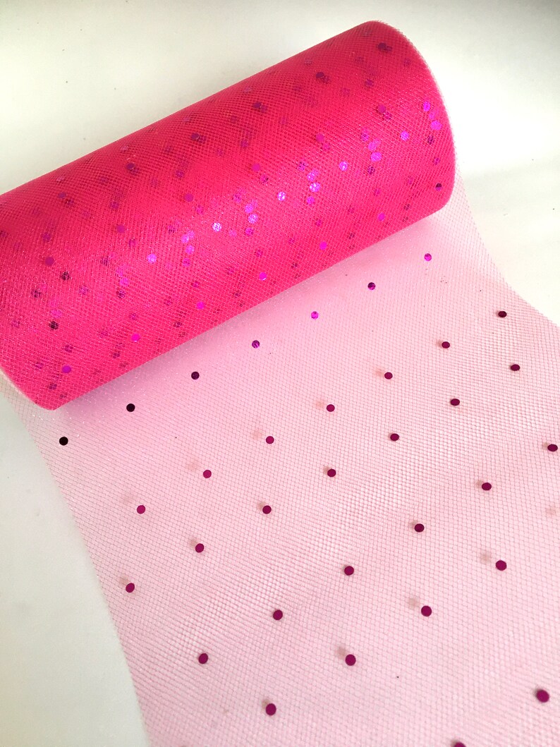 Red tulle ribbonpolka dots tullecraft ribbonribbon for | Etsy