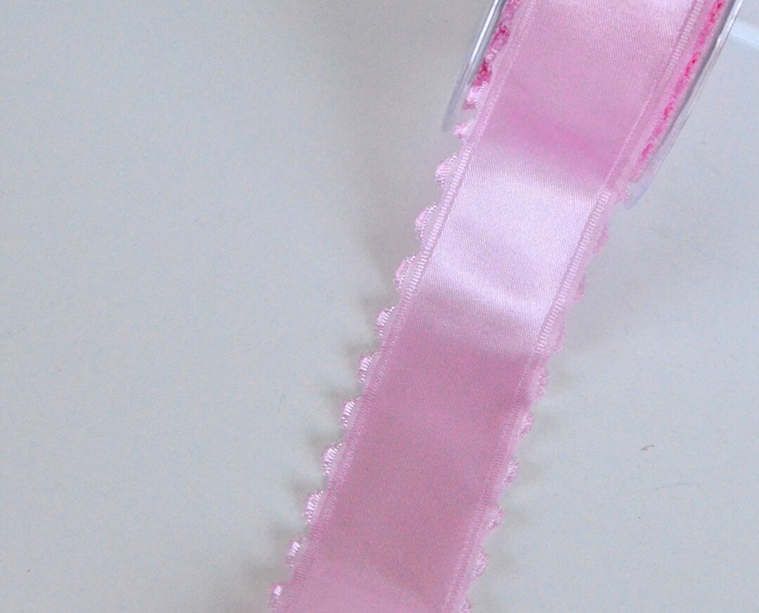 Pink Ribbon,satin Ribbon,scalloped Edge Ribbon,ribbon by the Yard ...
