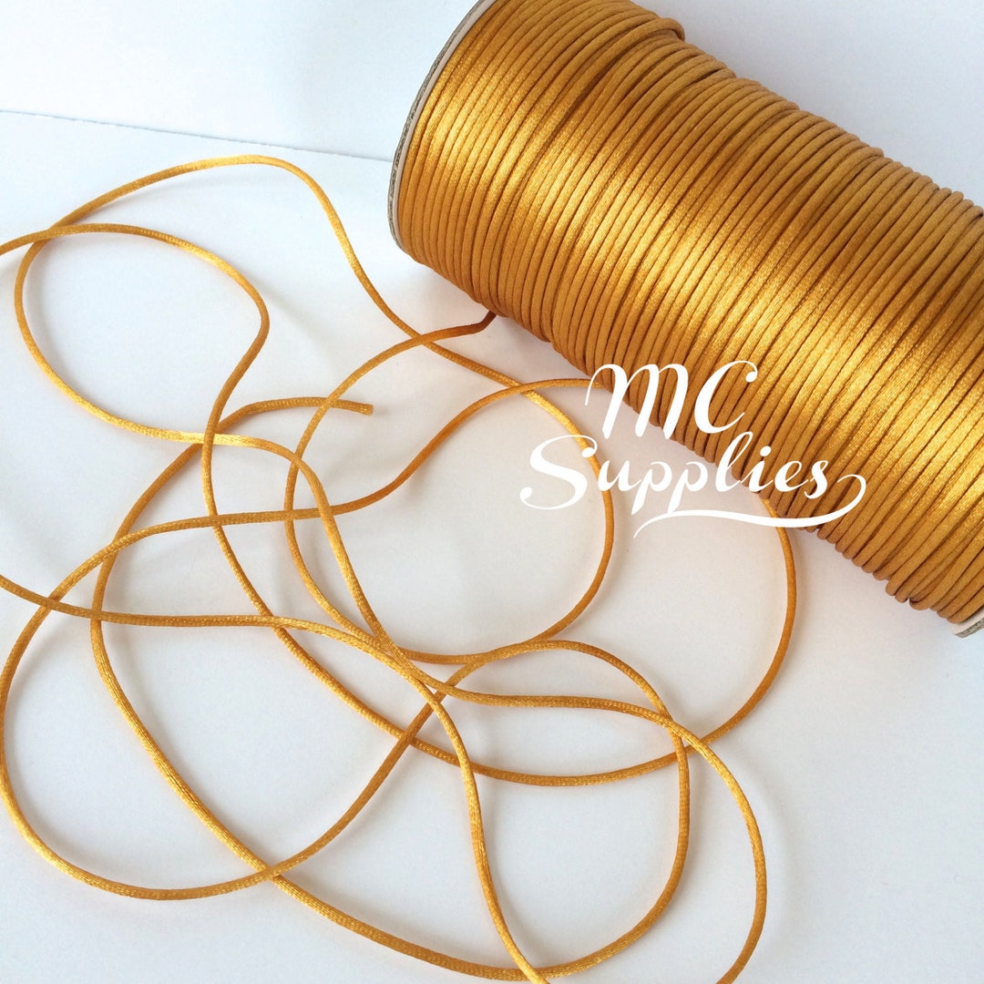 10 Yds,gold Rattail Cord,rat Tail Cord,cola De Rata,satin Cord,jewelry ...
