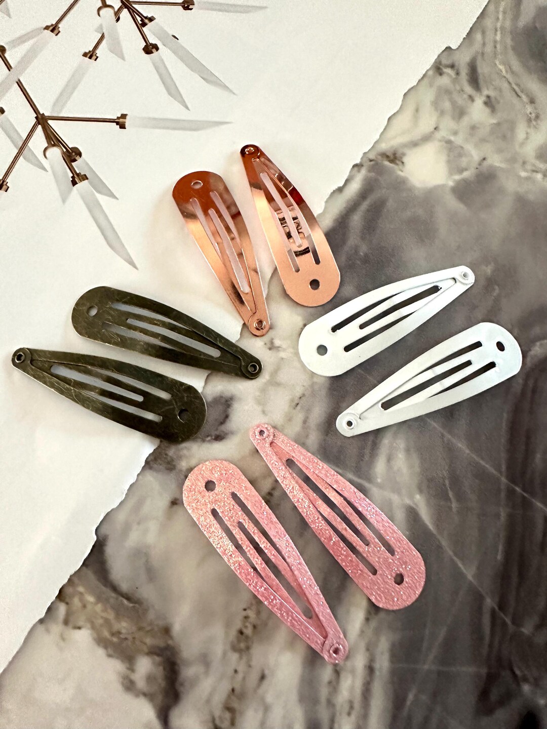 10 Pcs,rose Gold Snap Clips,snap Clips,snap Clip,big Snap Clip,baby ...