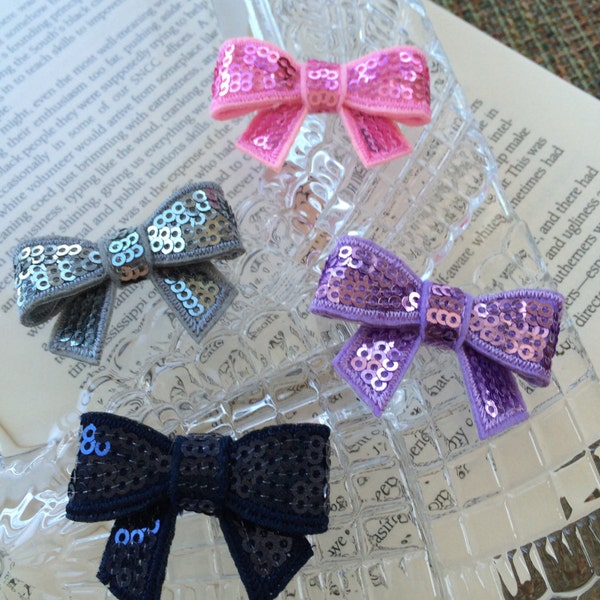 Mini Sequin Bow - Etsy
