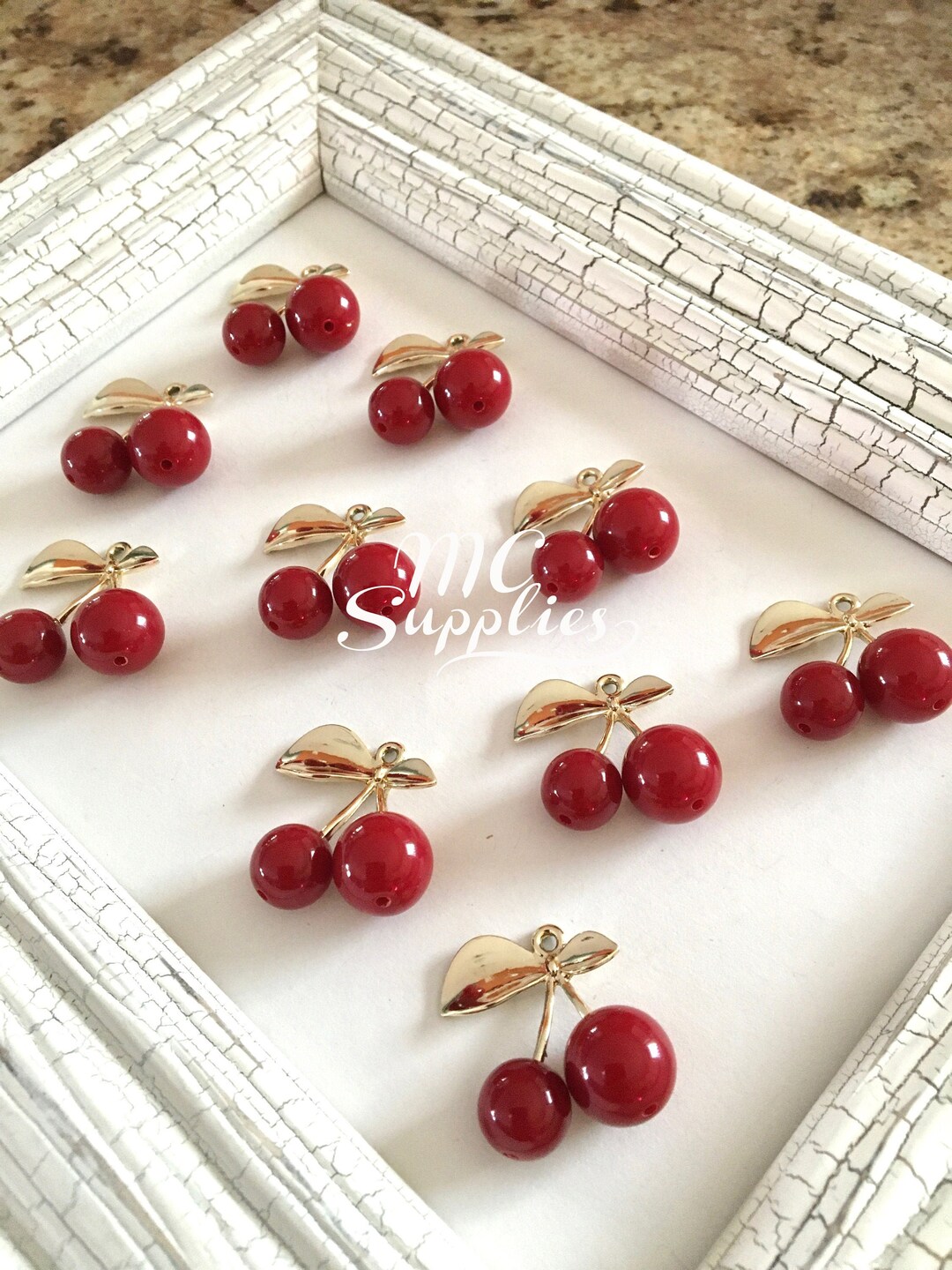 10 Pcs,cherry Rhinestones,cherry Pendant,choker Rhinestones,cherry ...