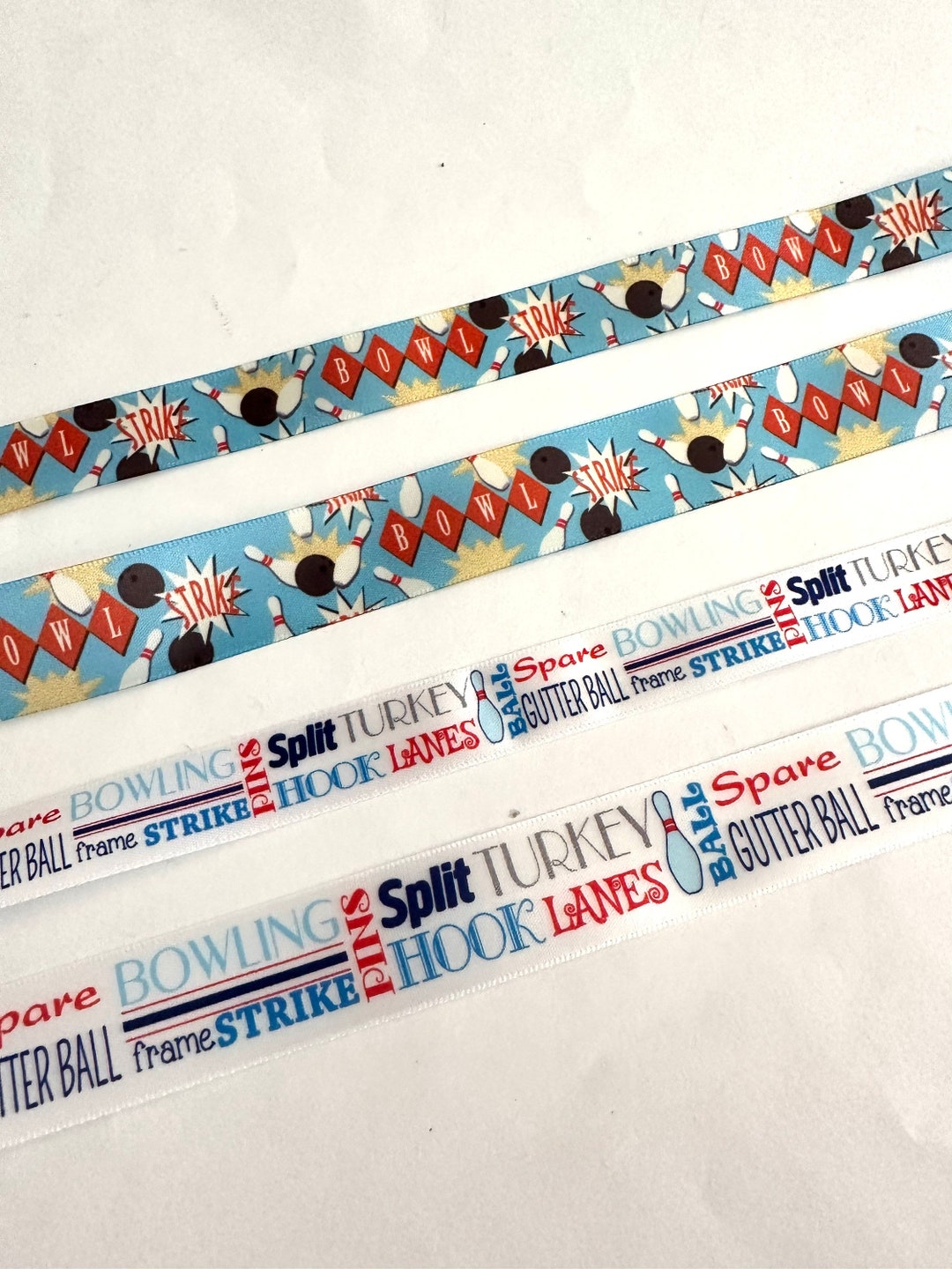 1-10 Yds,bowling Ribbon,bowling Pin Ribbon,bowling Ball Ribbon,satin ...