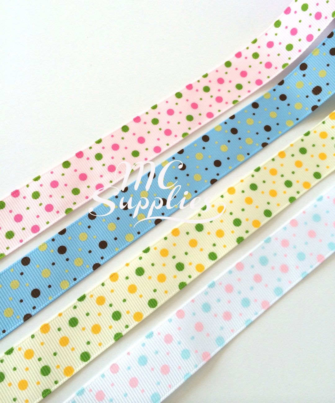 2 Yds,polka Dot Ribbon,grosgrain Ribbon,fabric Ribbon,embellish Ribbon ...