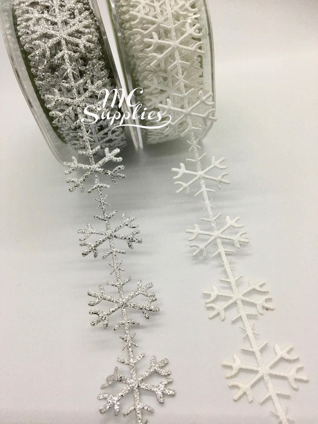 1-15 Yds,snowflakes Ribbon,snowflakes Appliques,snowflakes Trim ...