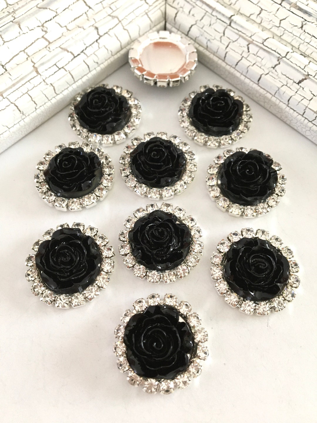 10 Pcs,black Rhinestone,crystal Rhinestone,flatback Rhinestones ...