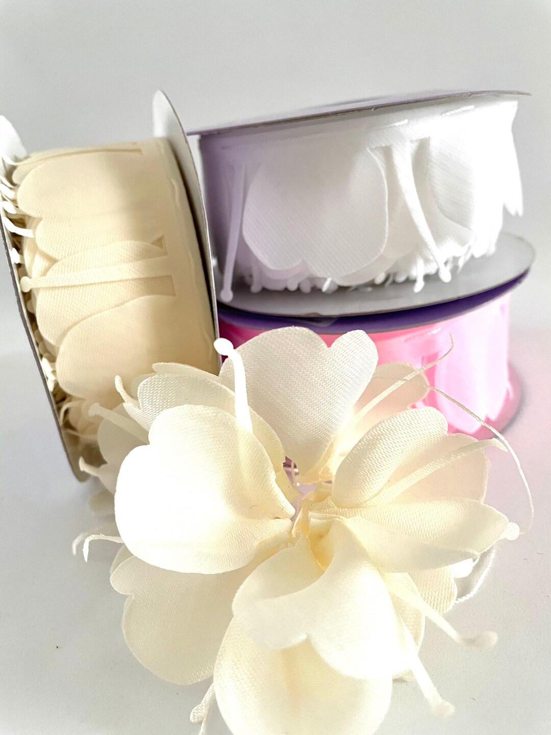 1-10 Yds,flower Ribbon,pull Ribbon,fabric Ribbon,craft Ribbon,ribbon by ...