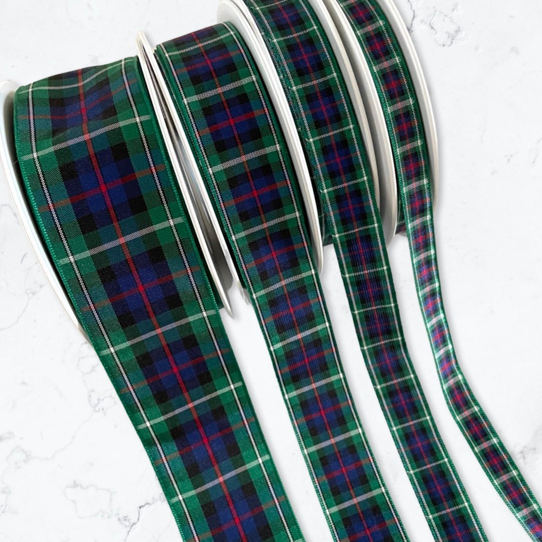 5 -27 Yds,tartan Ribbon,plaid Ribbon,holiday Ribbon,craft Ribbon ...
