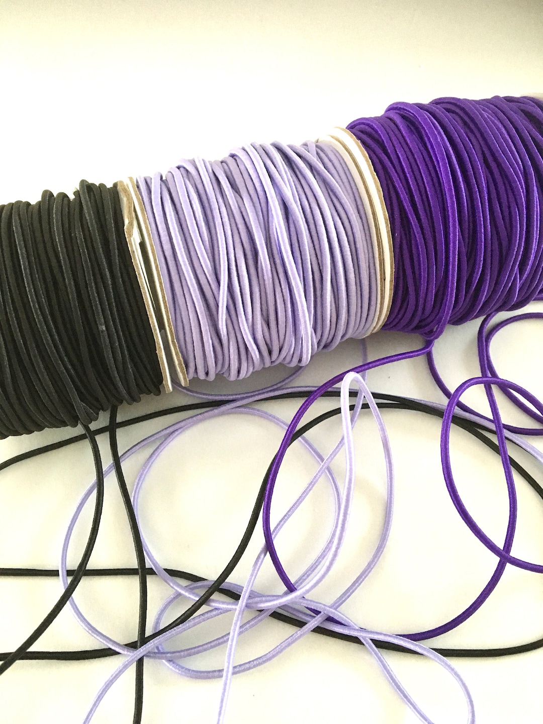5 Yds,round Elastic Cord,lilac Cord,elastic Cord,wedding Cord ...