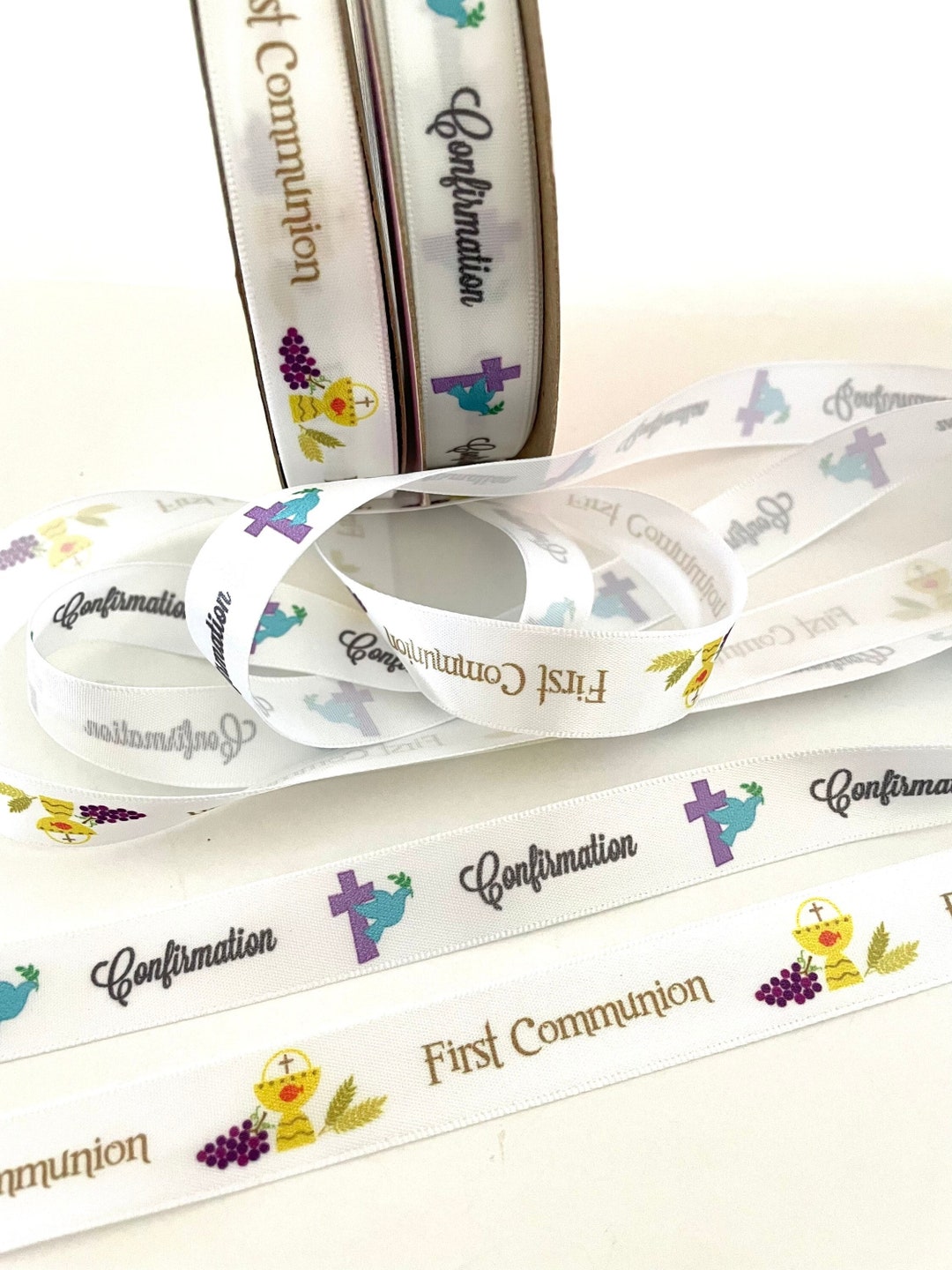 1st Communion Ribbon,confirmation Ribbon,religious Ribbon,satin Ribbon ...