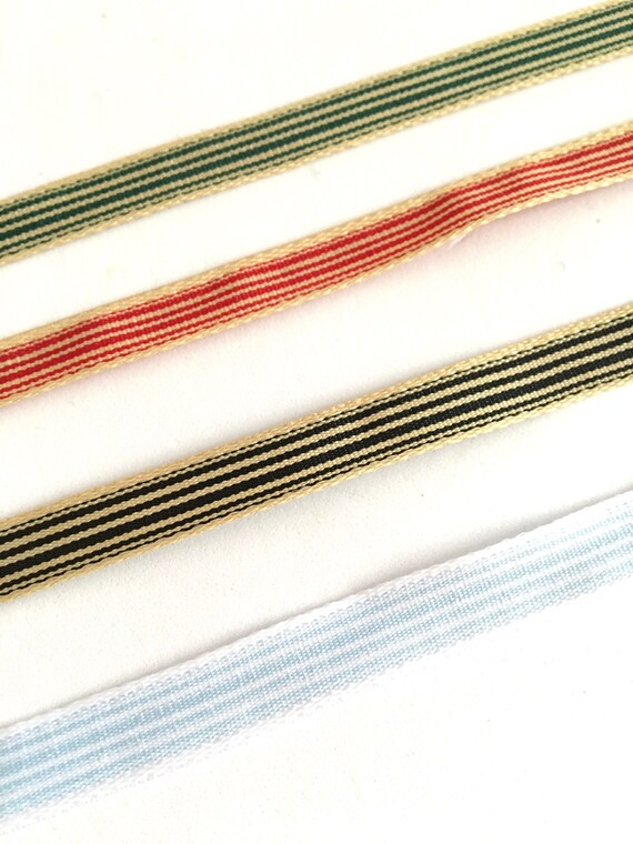 5 Ydsstriped Ribbongrosgrain Ribbonfabric Ribbonwedding | Etsy