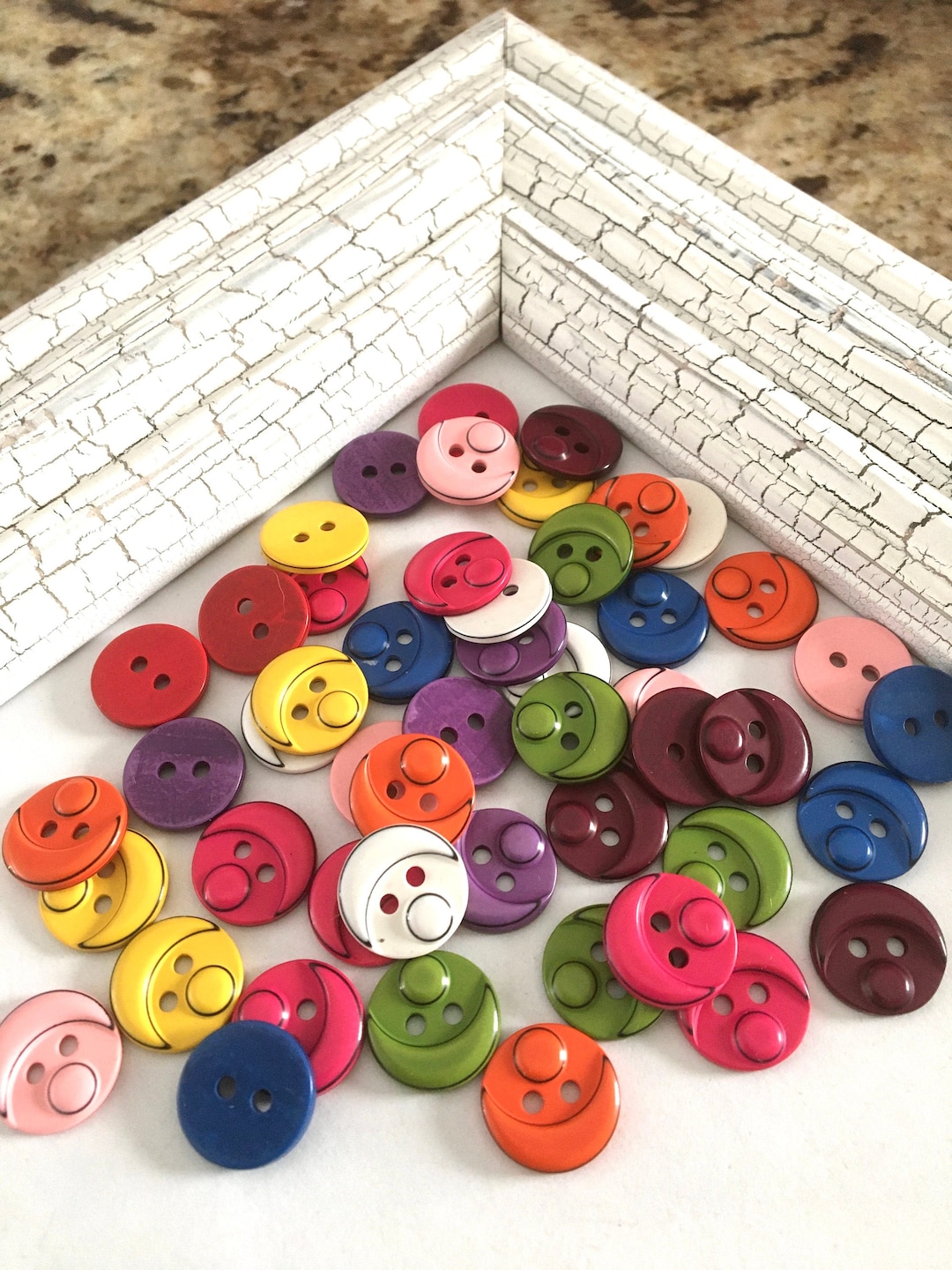 33 Pcs,clown Buttons,resin Button,colorful Buttons,two Hole Button ...