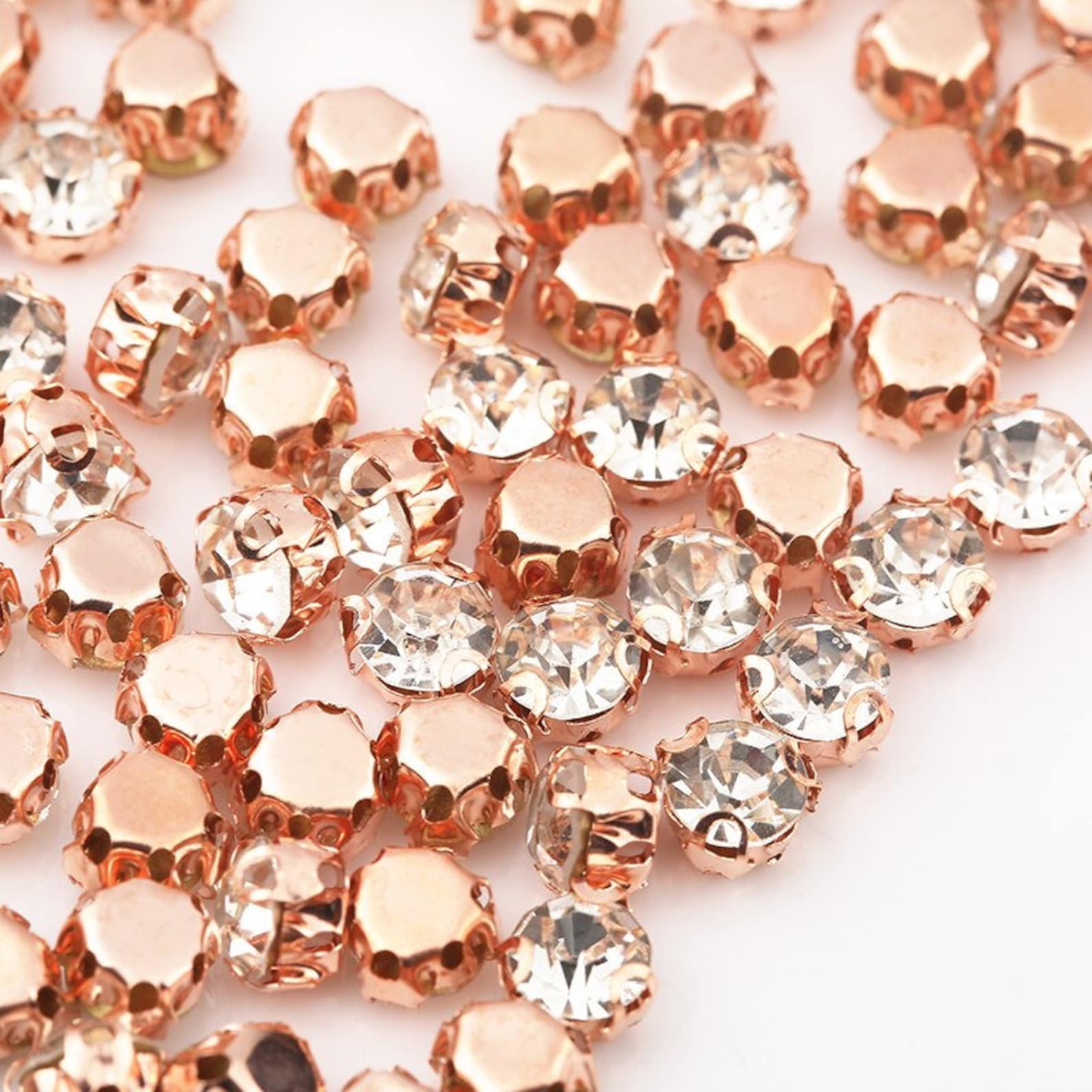 20 Pcsrose Gold Rhinestoneswedding Rhinestonesbridal - Etsy