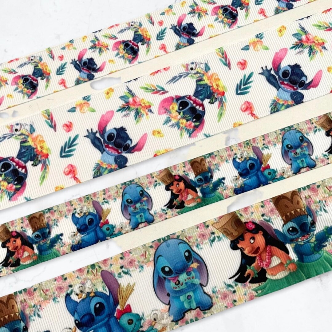 2-50 Yds,lilo Ribbon,stitch Ribbon,cartoon Ribbon,character Ribbon ...