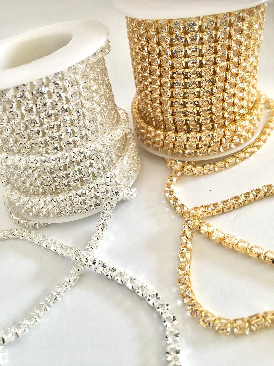 Gold Chain,rhinestone Chain,silver Chain,rhinestone Trim,chain ...