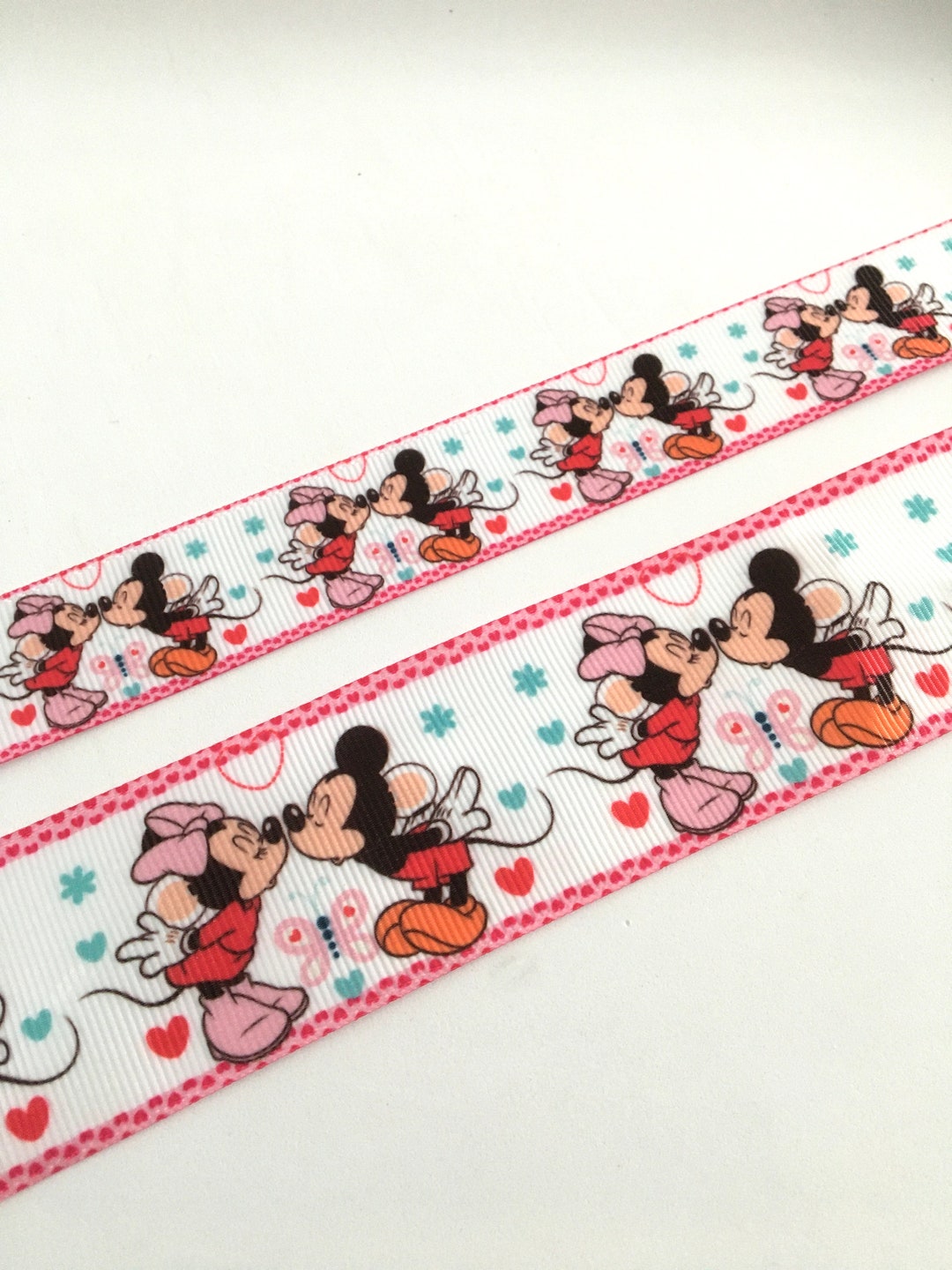 2-50 Yd,minnie Ribbon,mickey Ribbon,mouse Ribbon,grosgrain Ribbon ...