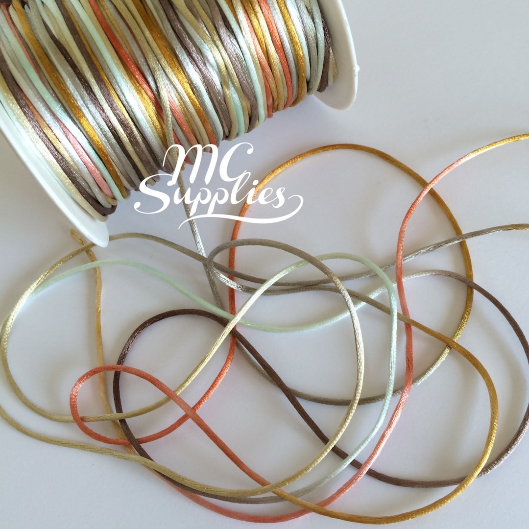 10-100 Yds, Brown Satin Cord,rattail Cord,macrame Cord,rat Tail Cord ...