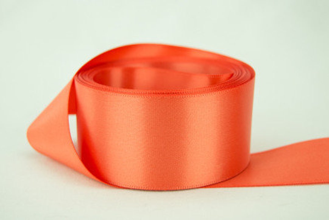50 Yds,coral Ribbon,orange Ribbon,satin Ribbon,ribbon for Bow,craft ...