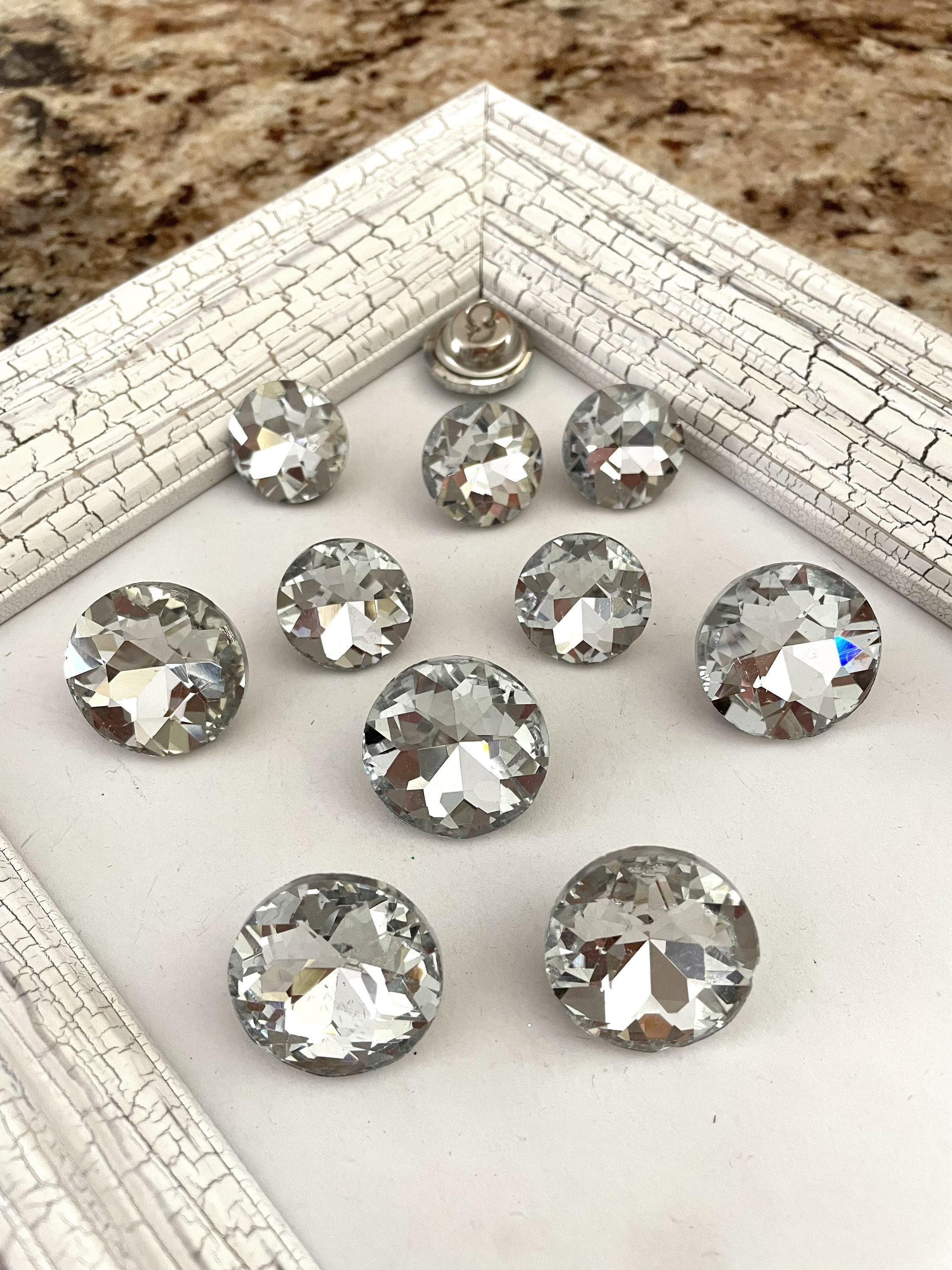 10 piezas botones de cristal botones redondos botones de - Etsy España