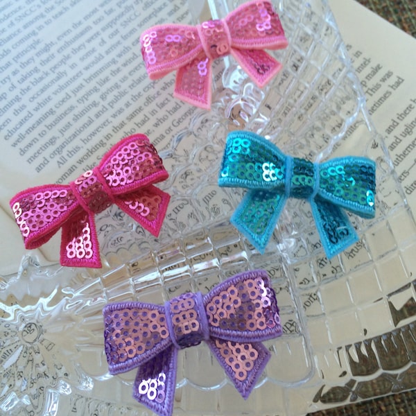 Mini Sequin Bow - Etsy