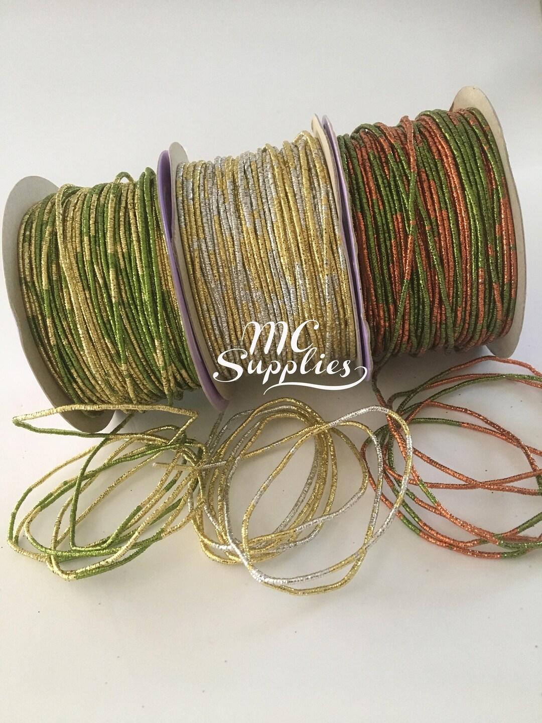 5 Yds,metallic Cord,metallic String,cord,variegated Cord,decorative ...