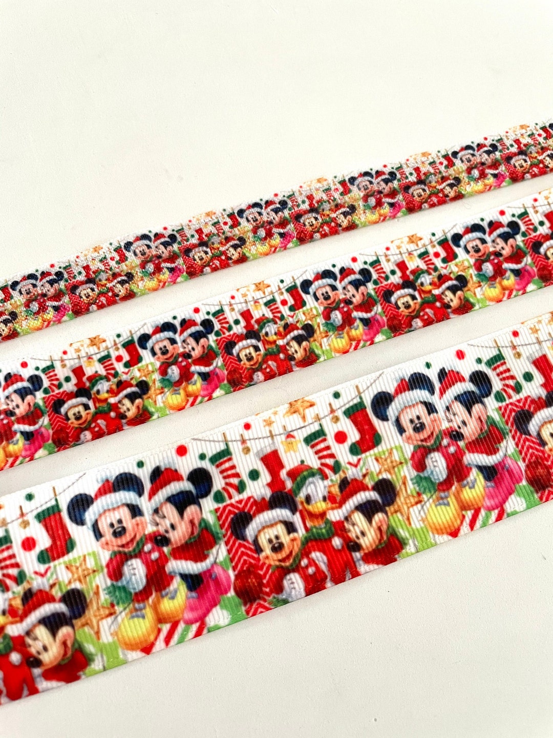 2-50 Yd,minnie Ribbon,mickey Ribbon,mouse Ribbon,christmas Ribbon ...