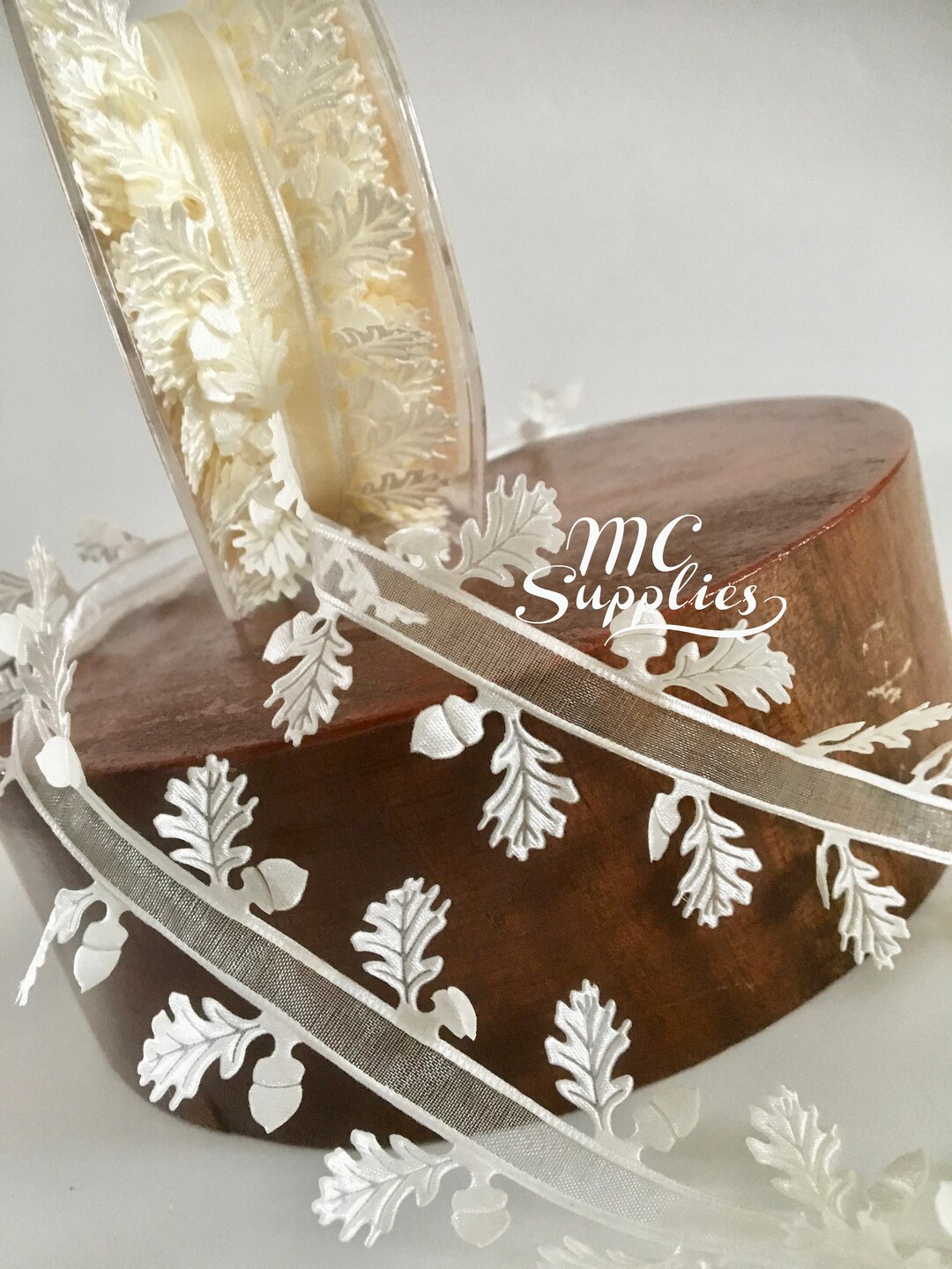 Leaves Trim,leaf Ribbon,leaves Cut Out,ivory Leaves Trim,fabric Leaves ...