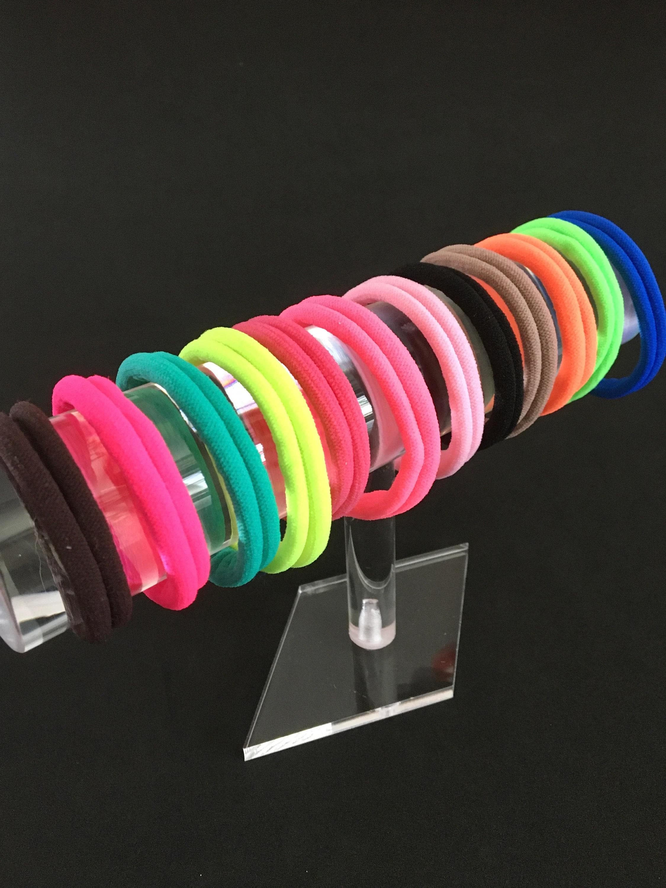 6 Pcs,pony Tail Holder,nylon Ponytail Holder,colored Ponytail Holder ...