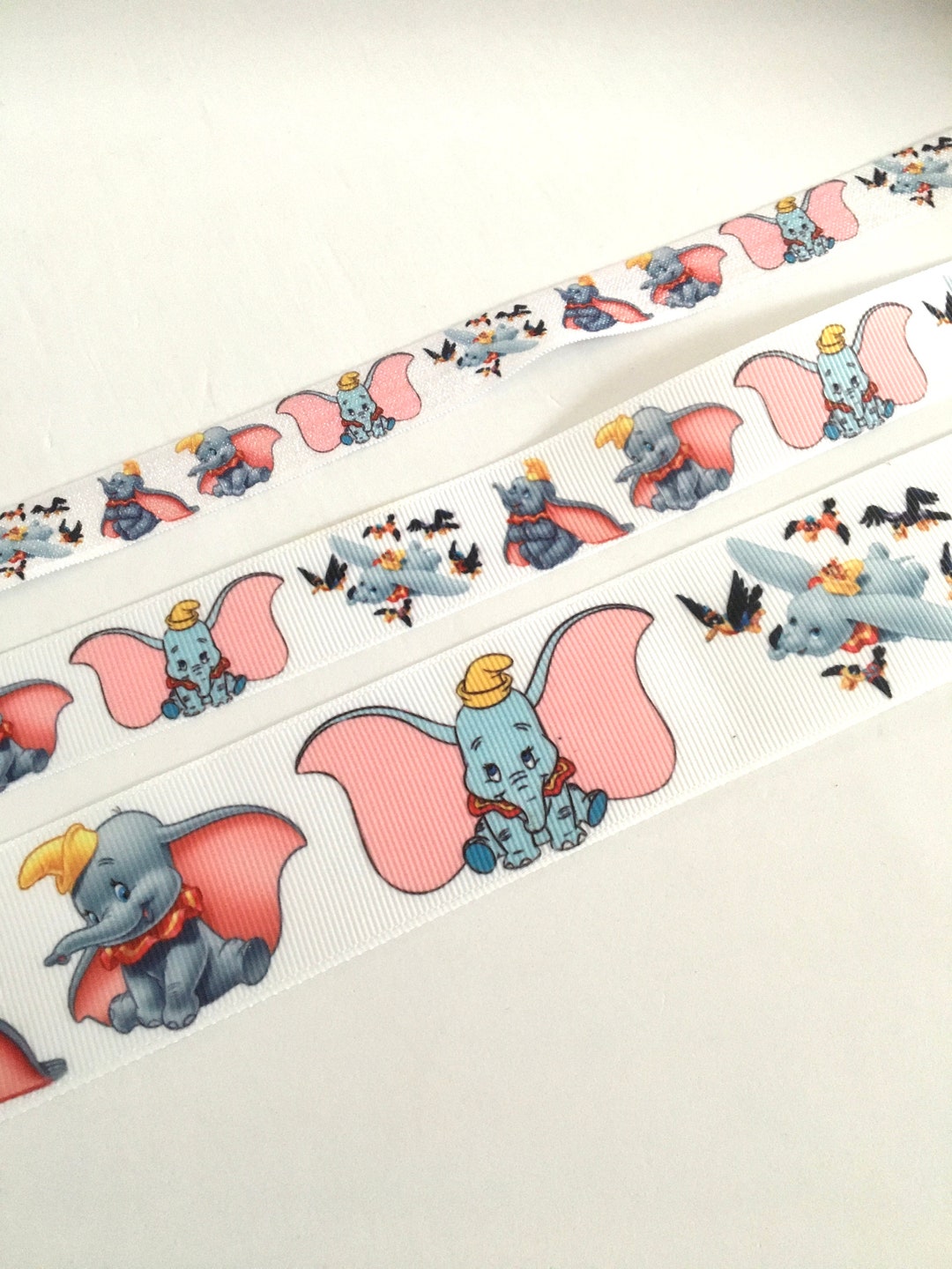 2-50 Yds,dumbo Ribbon,elephant Ribbon,big Ears Ribbon,grosgrain Ribbon ...