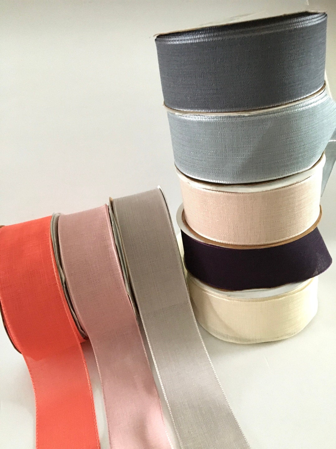 2 Yds,linen Ribbon,pink Ribbon,fabric Ribbon,ribbon for Bows,craft ...