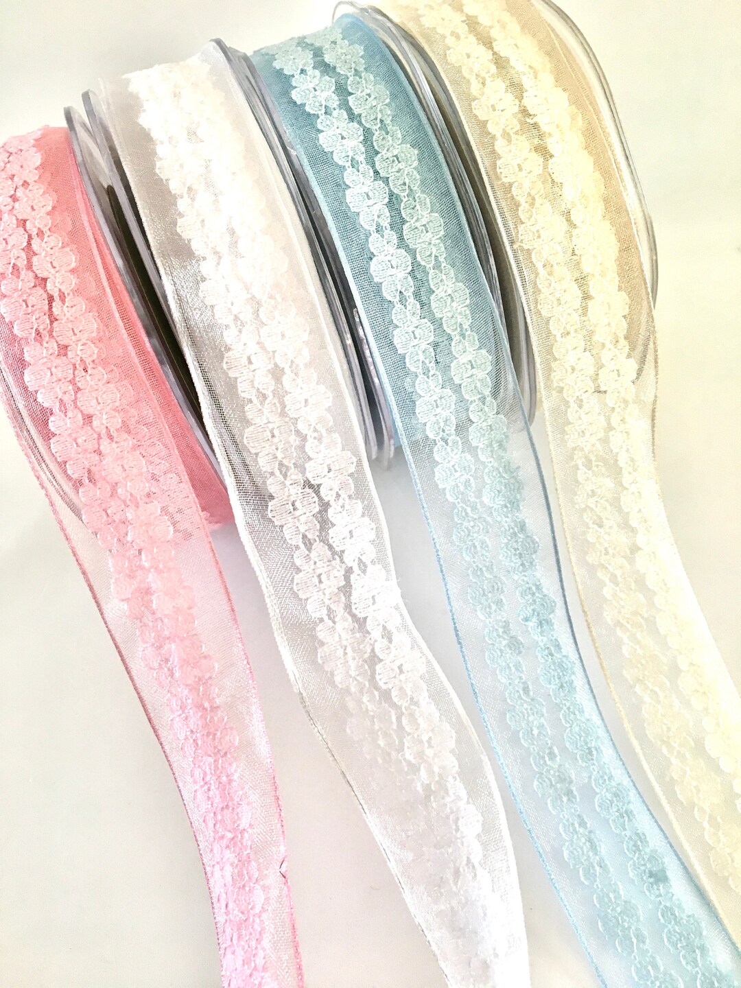 2 Yds,sheer Ribbon,lace Ribbon,organza Ribbon,bridal Ribbon,ribbon for ...