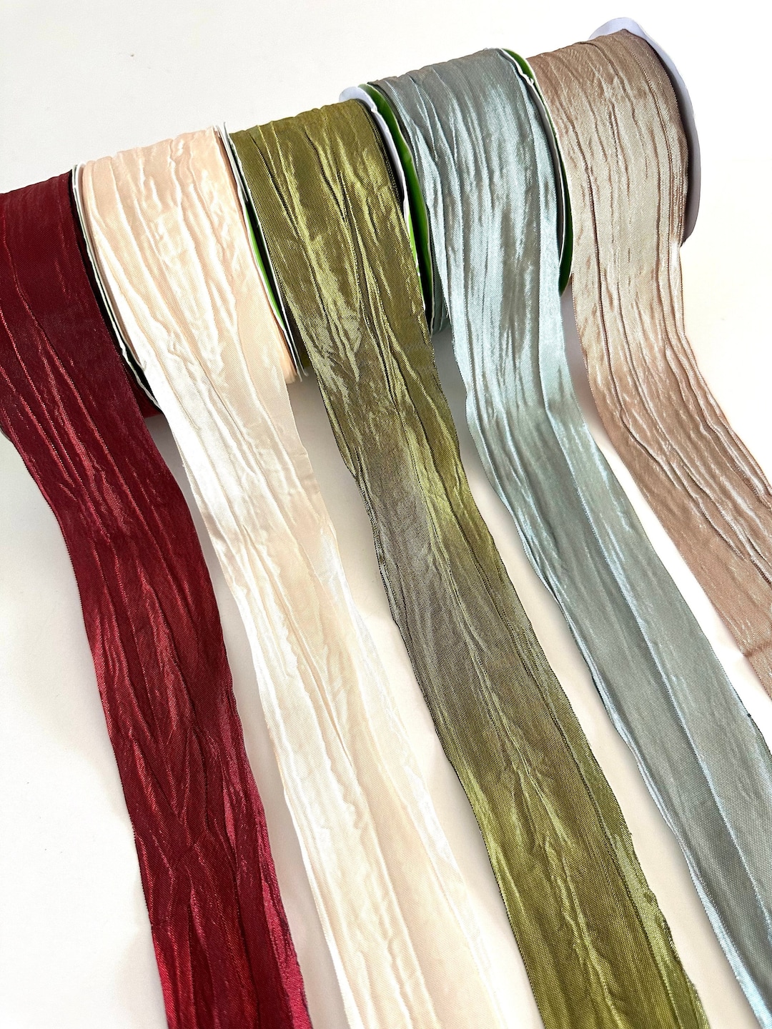 3-25 Yds,crinkle Ribbon,bespoke Ribbon,wedding Ribbon,bridal Ribbon ...