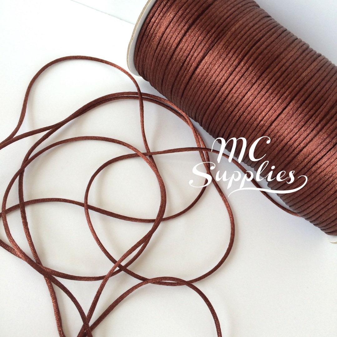 5-200 Yds,brown Rattail Cord,rat Tail Cord,cordon Cola De Rata,satin ...