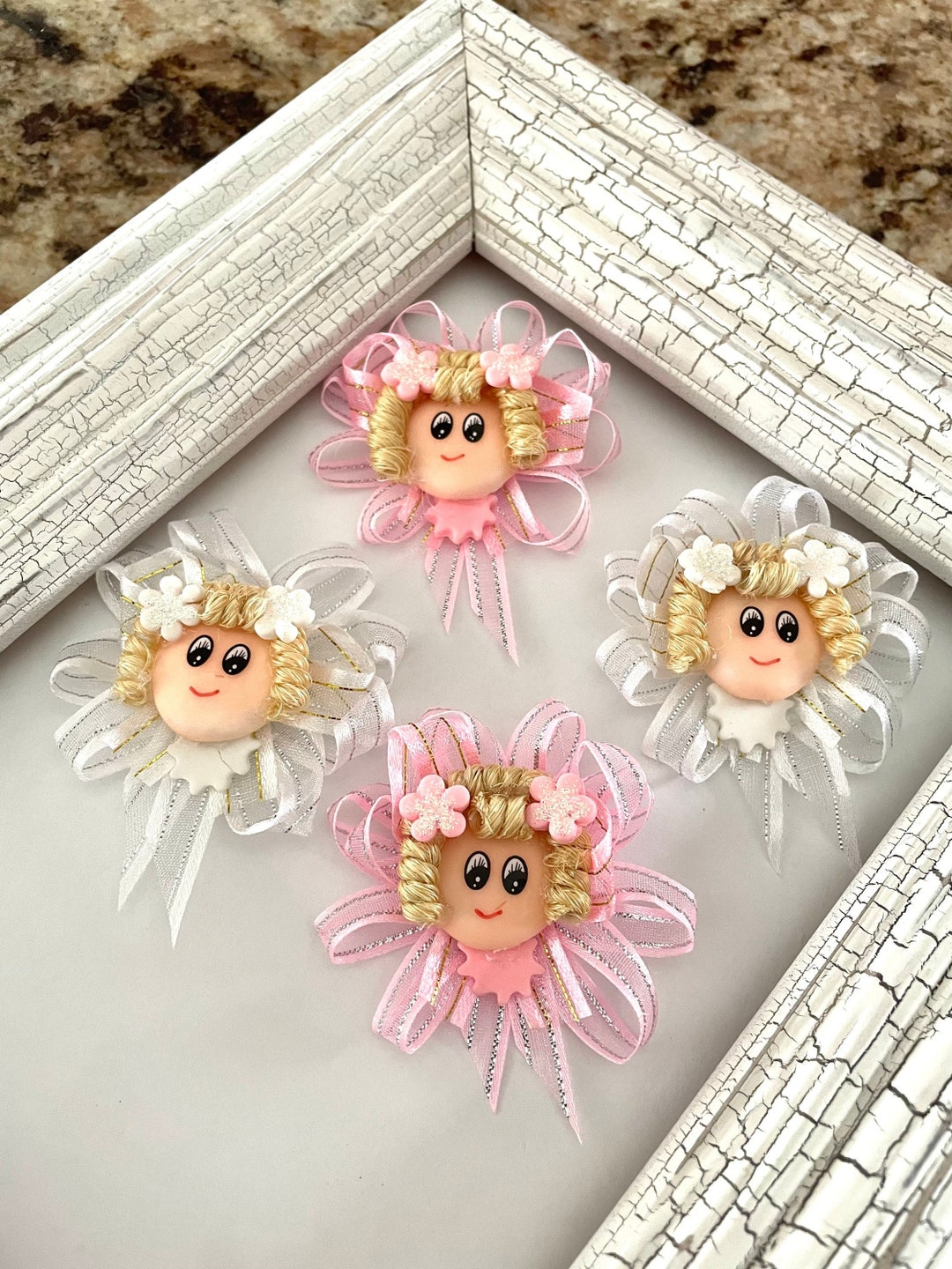 2 Pcs,baby Face Appliques,flower Applique,headband Applique ...
