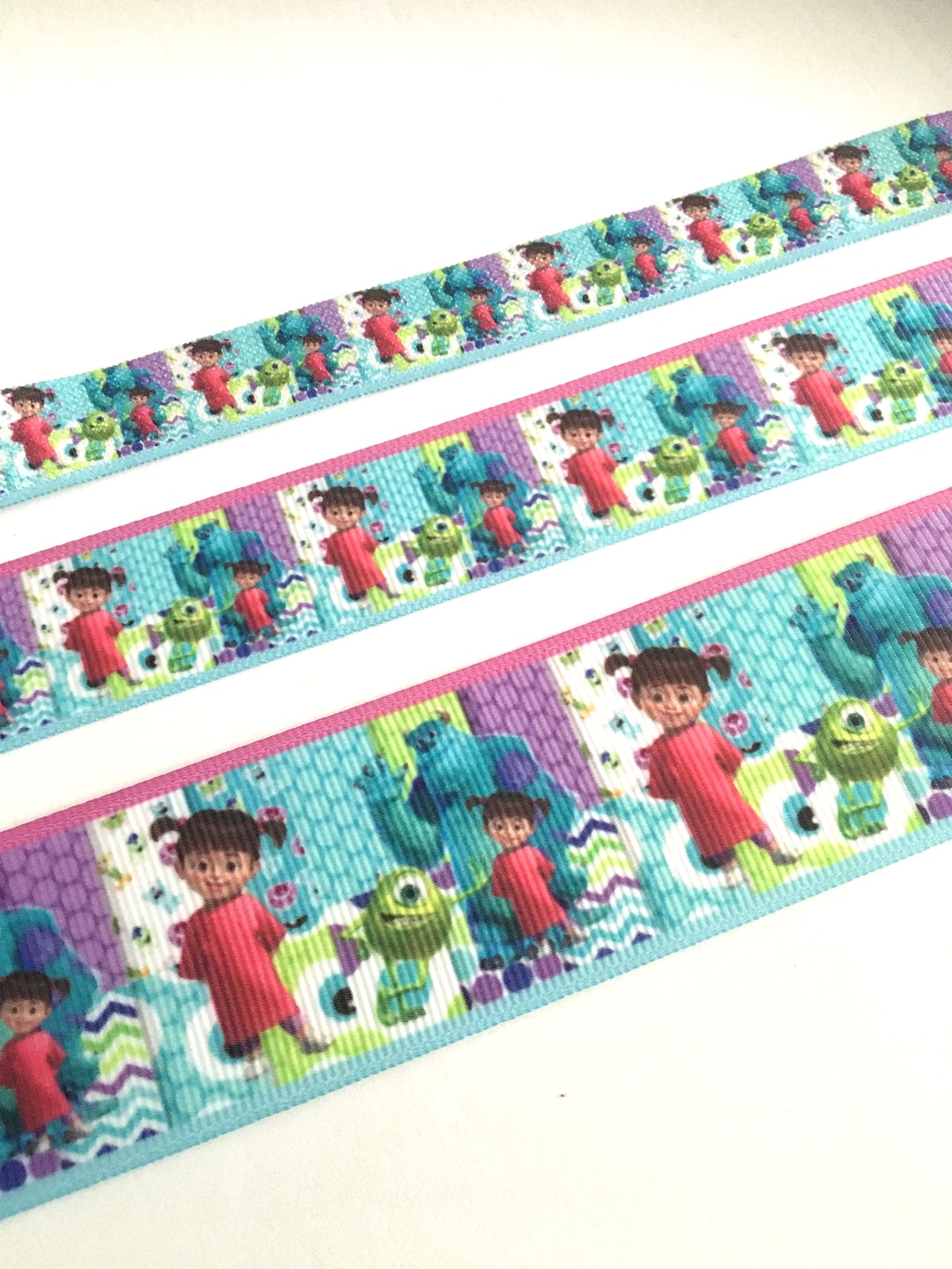 2 -50 Yds,boo Ribbon,monsters Ribbon,mike Wazowski Ribbon,cartoon ...