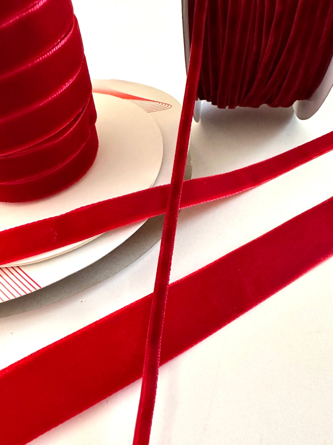 1-50 Yds,red Ribbon,velvet Ribbon,fabric Ribbon,ribbon,ribbon for Bow ...