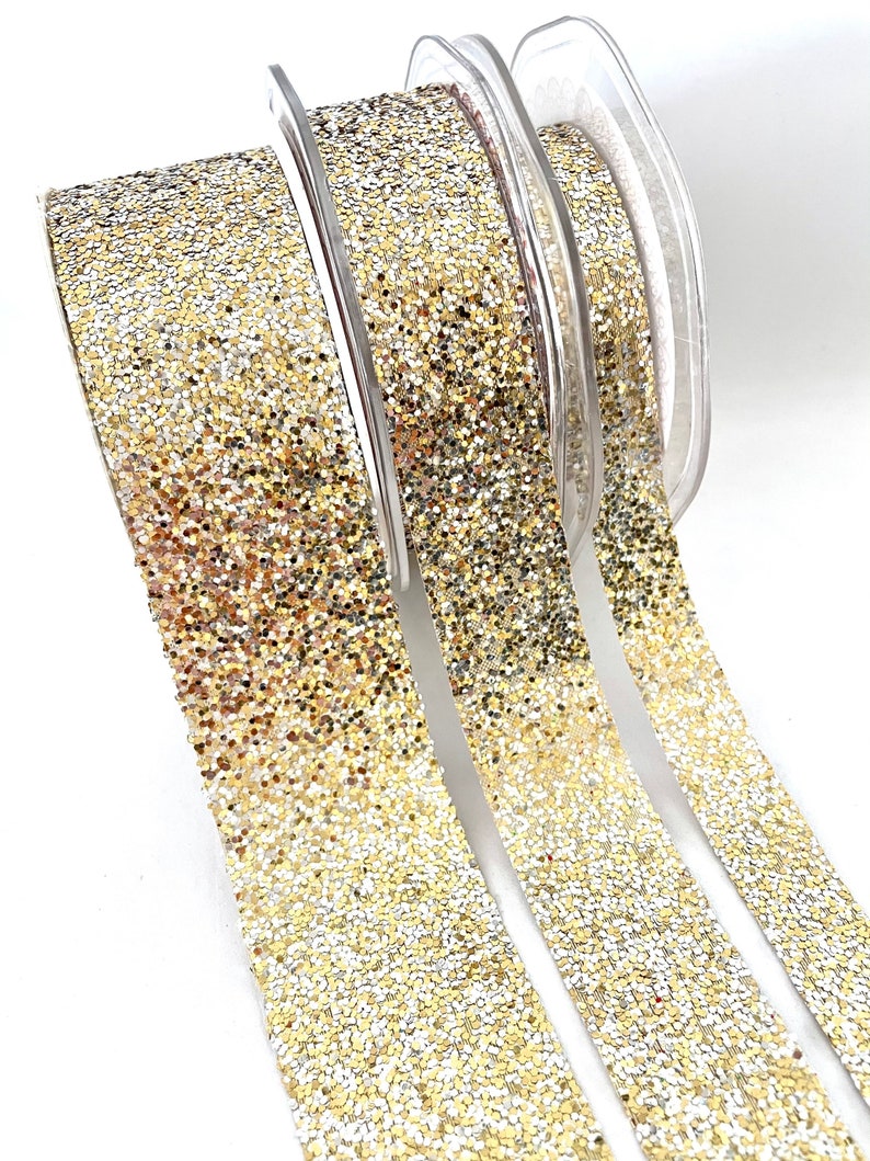 Glitter Ribbon,sparkle Ribbon,gold Ribbon,fabric Ribbon,craft Ribbon ...