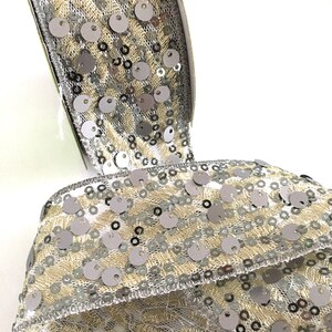 Rose Gold Ribbon,sequin Ribbon,wedding Ribbon,bridal Ribbon,craft ...