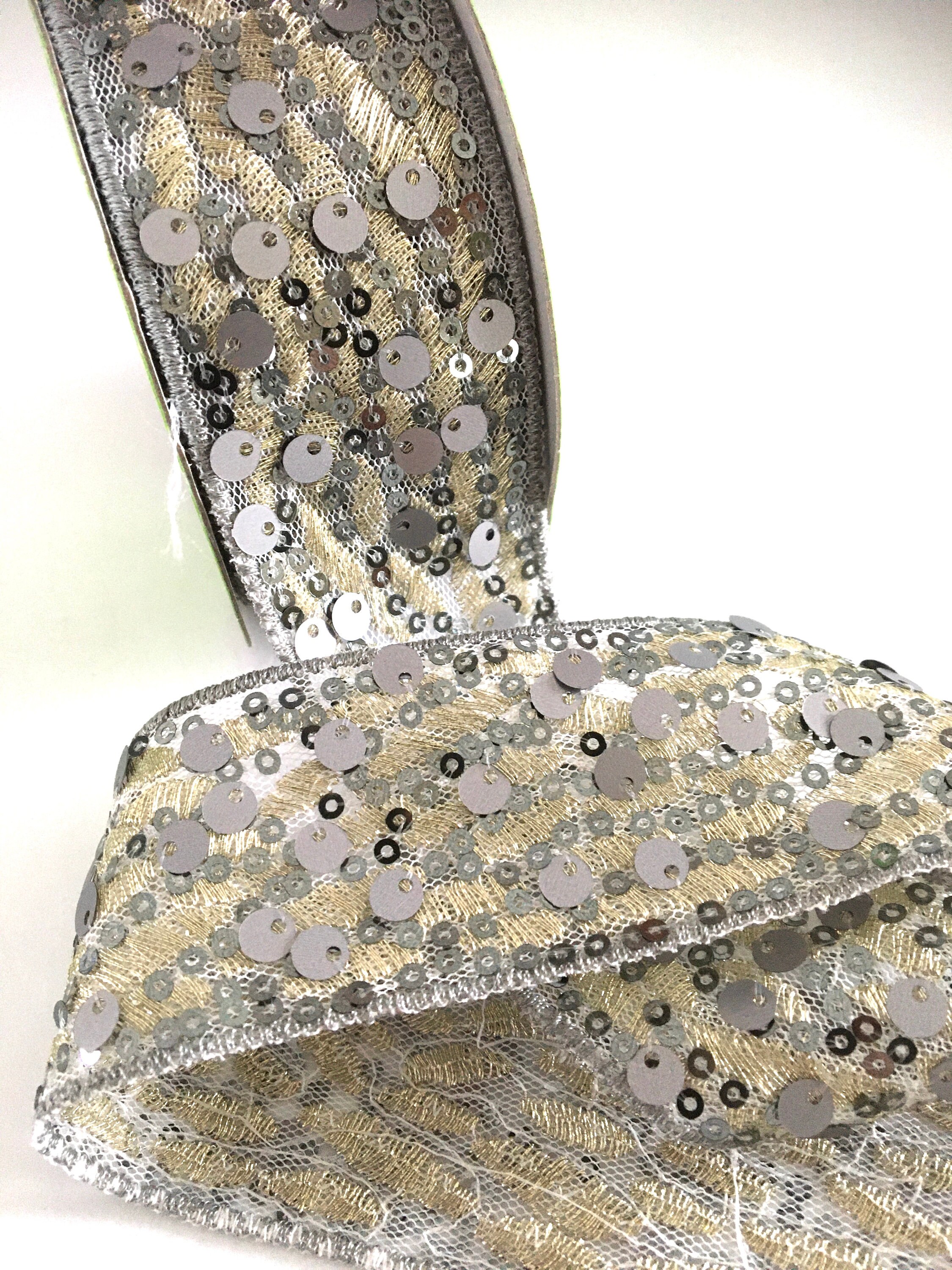 Rose gold ribbonsequin ribbonwedding ribbonbridal | Etsy