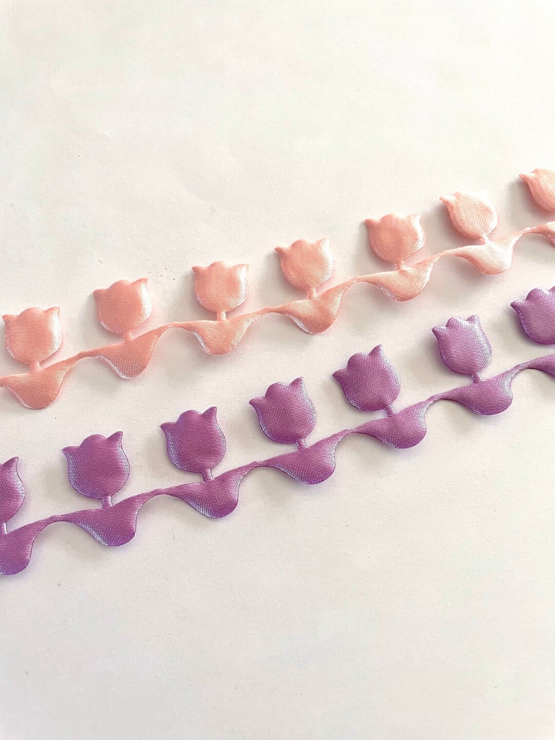 Tulips Trim,flower Trim,flower Ribbon,scrapbooking Trim,flower Trim ...