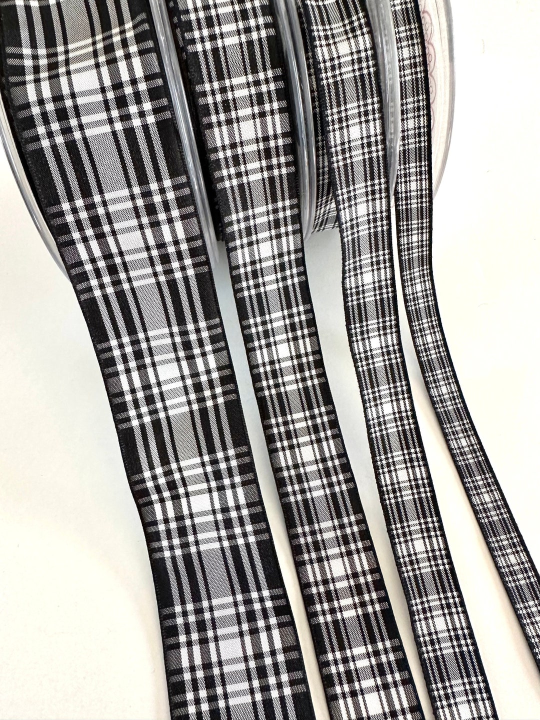 5-27 Yds,tartan Ribbon,plaid Ribbon,holiday Ribbon,craft Ribbon ...