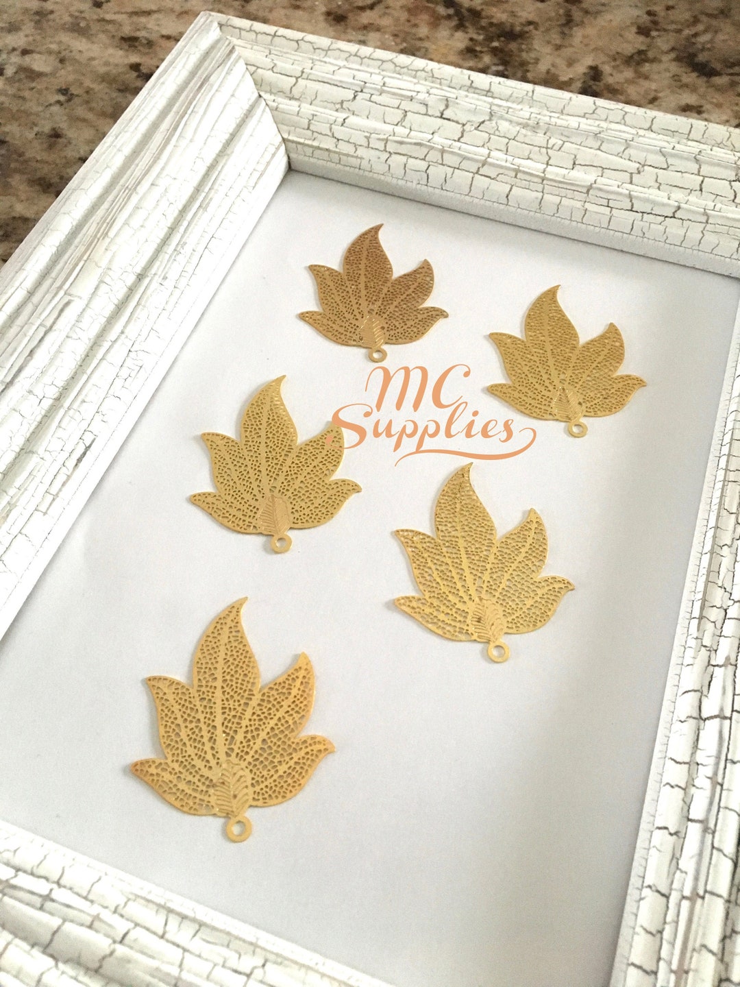 10 Pcs,metal Leaves,blank Metal Leaves,gold Leaves,metal Findings ...